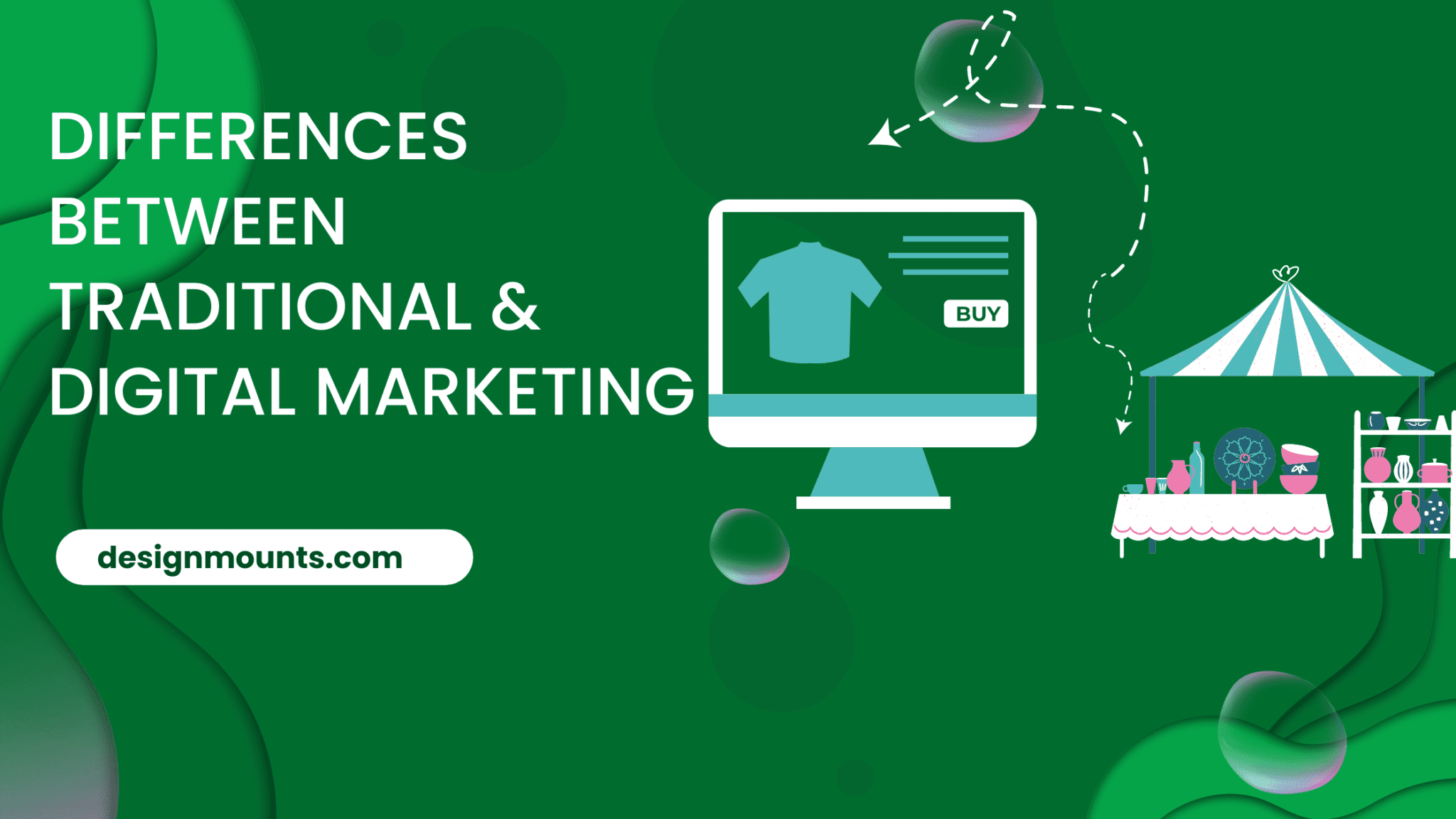 Differences between traditional and digital marketing ? | DesignMounts ...